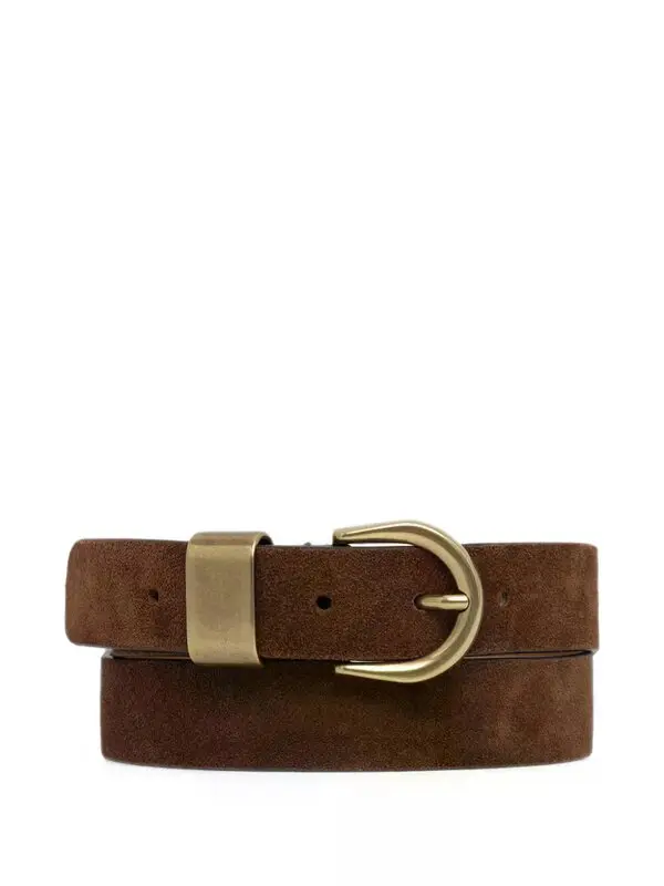 SESSUN Suede Buckle-fastening Belt - Brown