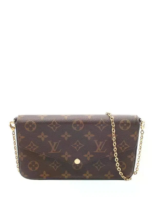 LOUIS VUITTON 2021-2026 Monogram Pochette Felicie Crossbody Bag - Brown