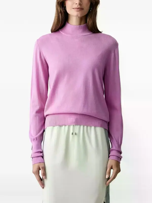 Patrizia Pepe High-neck Logo-plaque Jumper