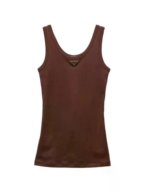 Prada Ribbed Knit Tank Top