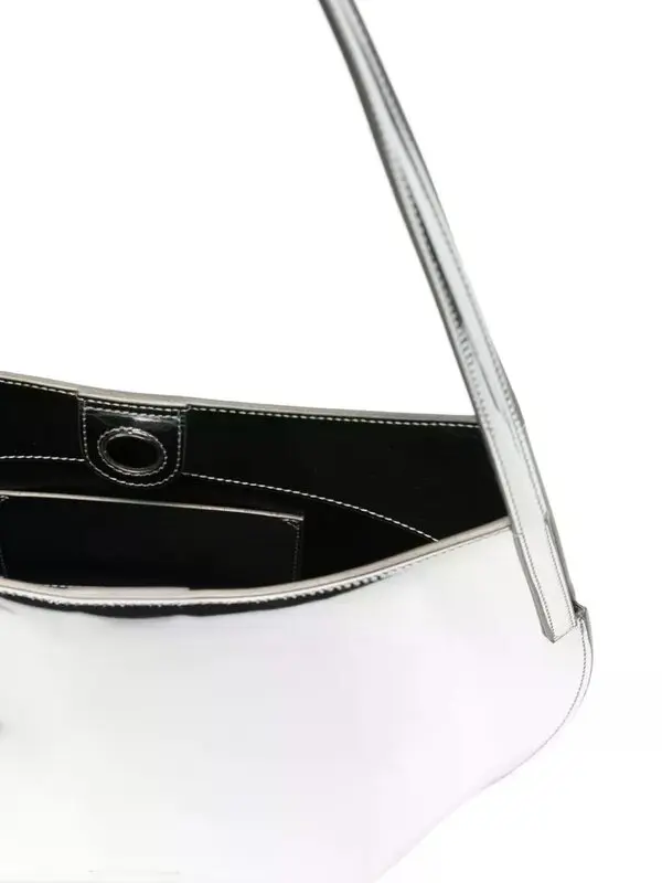 JIL SANDER Kante Metallic-effect Leather Shoulder Bag