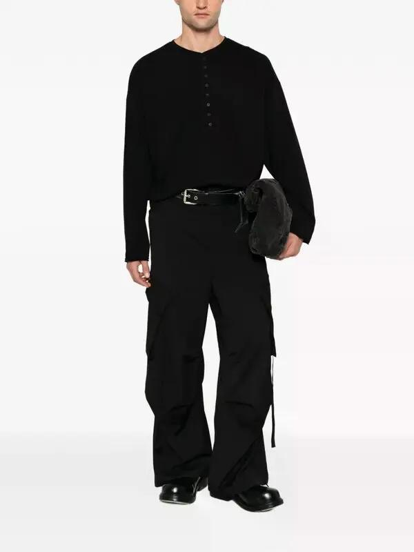 Isabel Benenato Wide-leg Cargo Pants