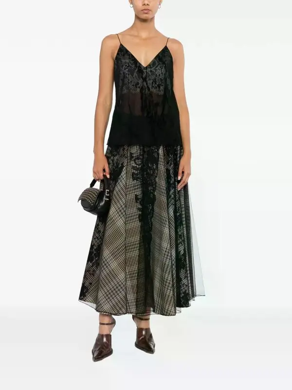 QUETSCHE Lace-overlay Camisole Top