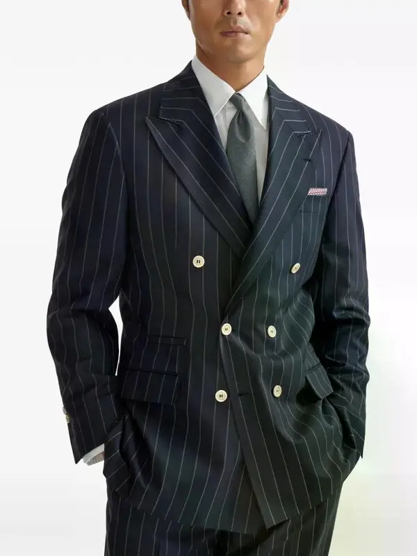Brunello Cucinelli Chalk-stripe Double-breasted Blazer