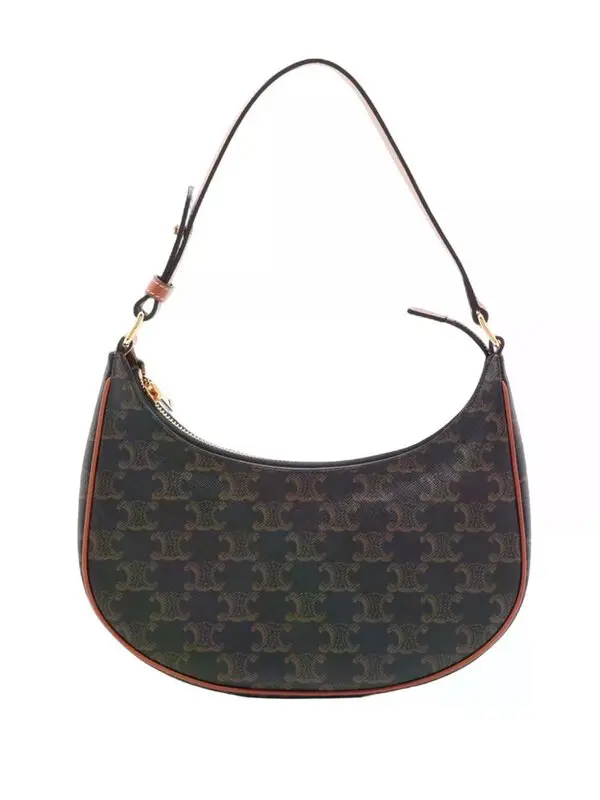 Celine 2000-2026 Medium Triomphe Coated Canvas Ava Shoulder Bag - Brown