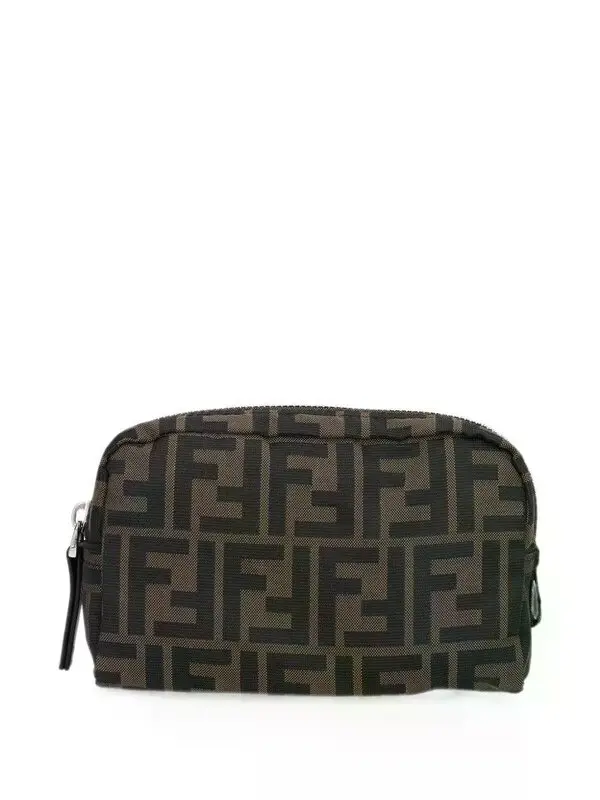 Fendi Ff Logo Wash Bag - Brown