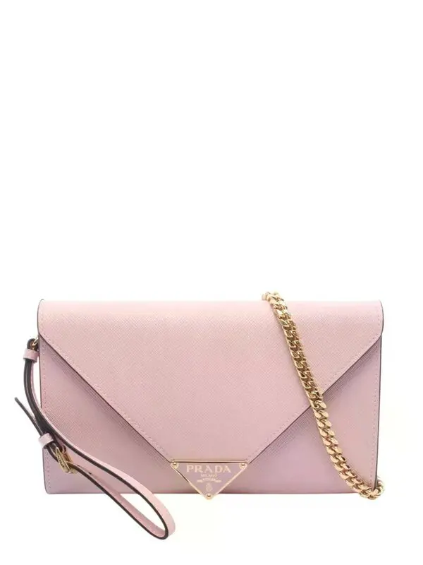 Prada 2013-2026 Saffiano Wallet On Chain Crossbody Bag - Pink
