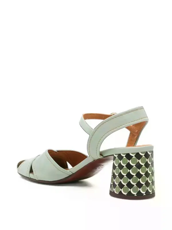 Chie Mihara Geometric-pattern Block-heel Sandals