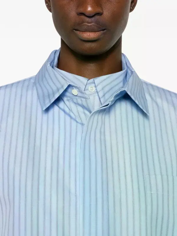 Sacai Striped Layered-collar Shirt