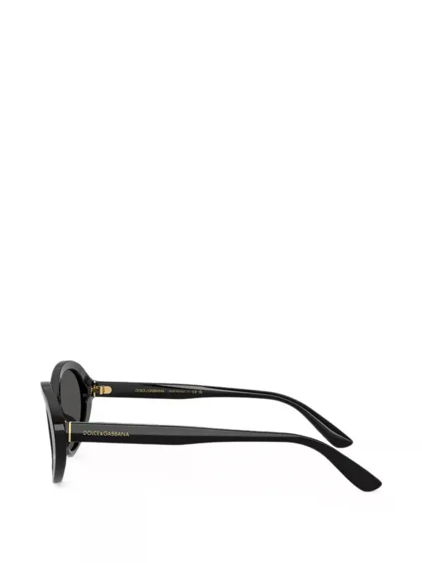 Dolce & Gabbana Oval-frame Sunglasses - Black
