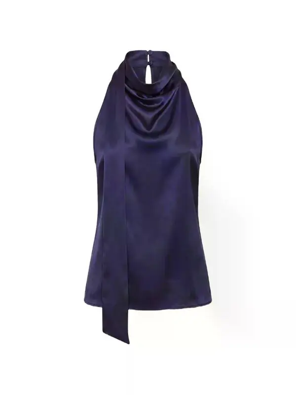 NICHOLAS Scarf-detail Halterneck Top