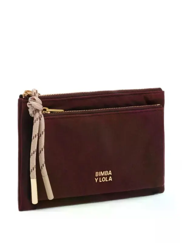 Bimba Y Lola Burgundy Coated Pocket Purse