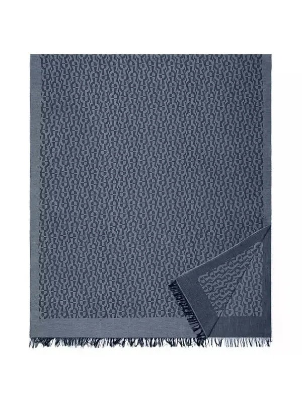 AIGNER Monogram Fringed Scarf