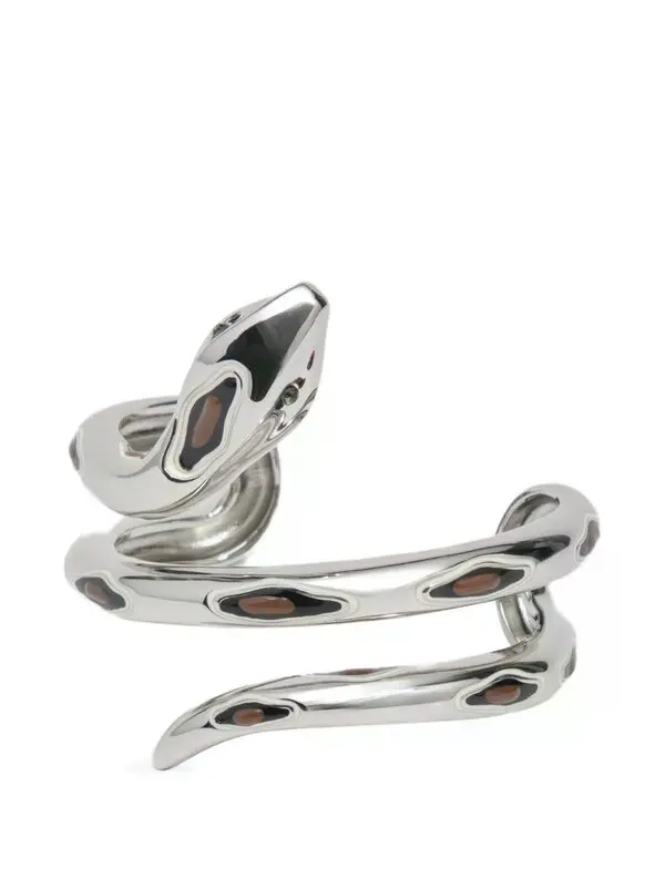 Bimba Y Lola Enamel Snake Bracelet - Silver