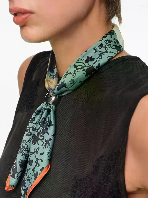 Bimba Y Lola Watercolor Swan Scarf Charm
