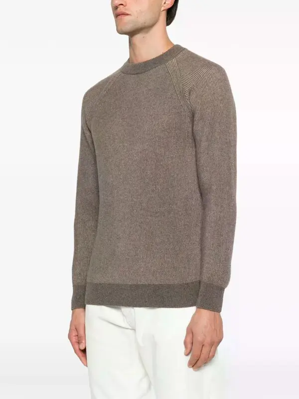 FILIPPO DE LAURENTIIS Ribbed-knit Long-sleeve Sweater