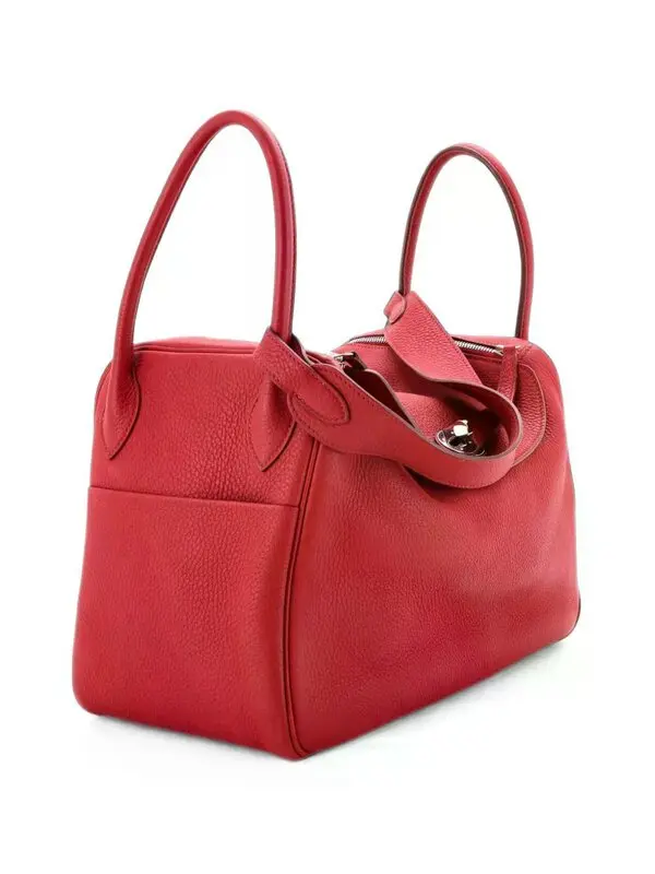 Hermès Lindy Bag Clemence 34 Satchel - Red
