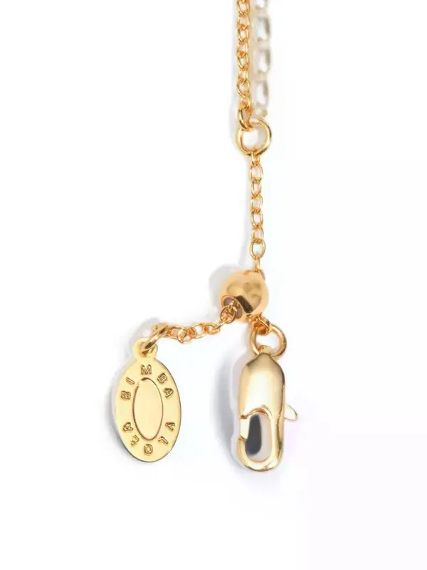 Bimba Y Lola Brown-logo Pearl Double-chain Bracelet