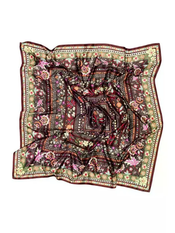 Bimba Y Lola Concentric Frames Floral Scarf