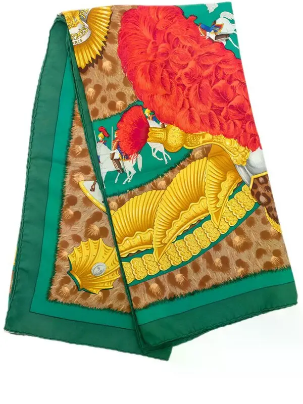Hermès 1990-2010 Casques Et Plumets Silk Scarf 90 Scarves