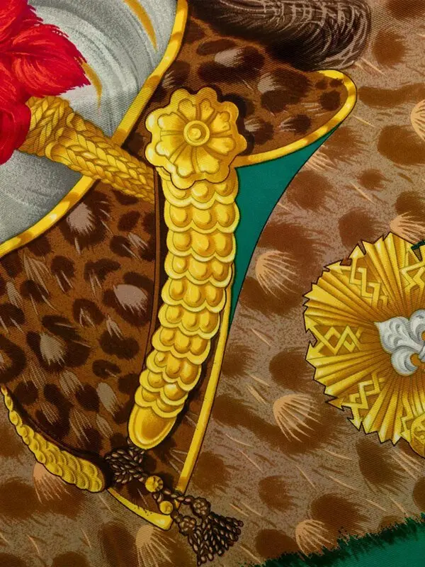 Hermès 1990-2010 Casques Et Plumets Silk Scarf 90 Scarves