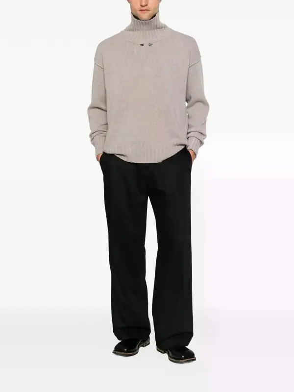 Isabel Benenato Roll-neck Drop-shoulder Sweater