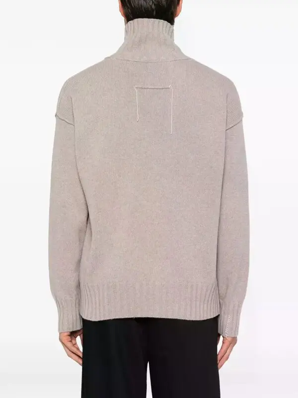 Isabel Benenato Roll-neck Drop-shoulder Sweater