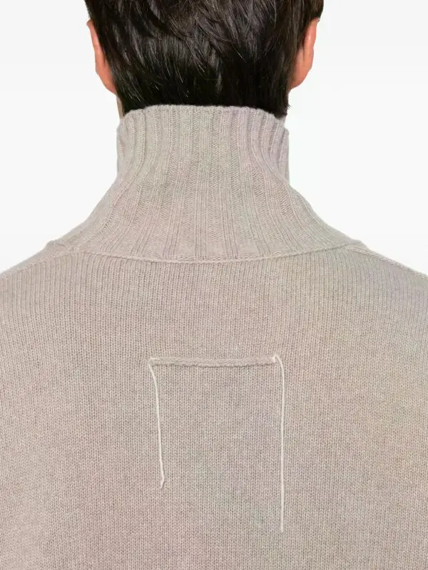 Isabel Benenato Roll-neck Drop-shoulder Sweater