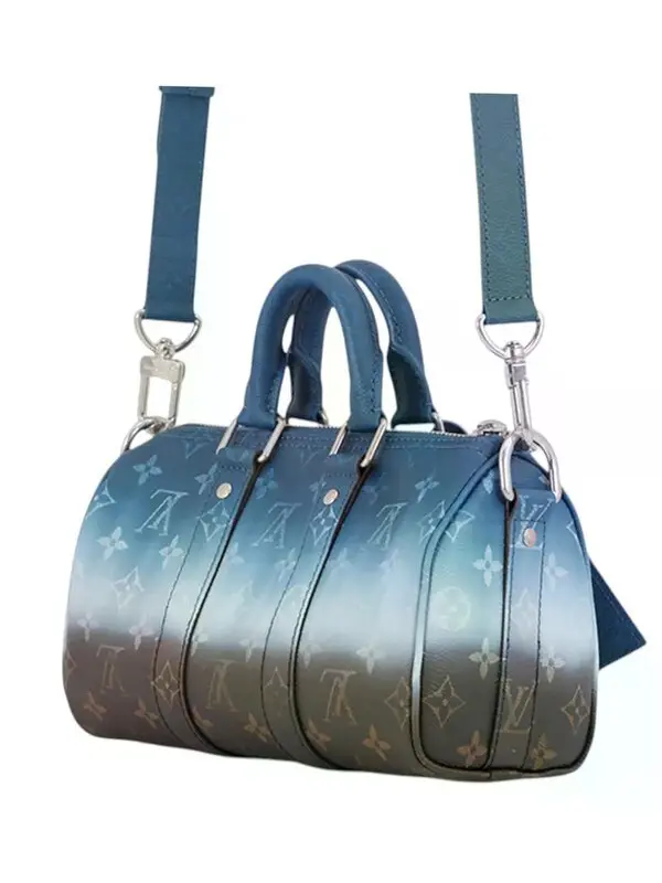 LOUIS VUITTON 2026 Monogram Pigment Keepall Bandouliere 25 Satchel - Blue