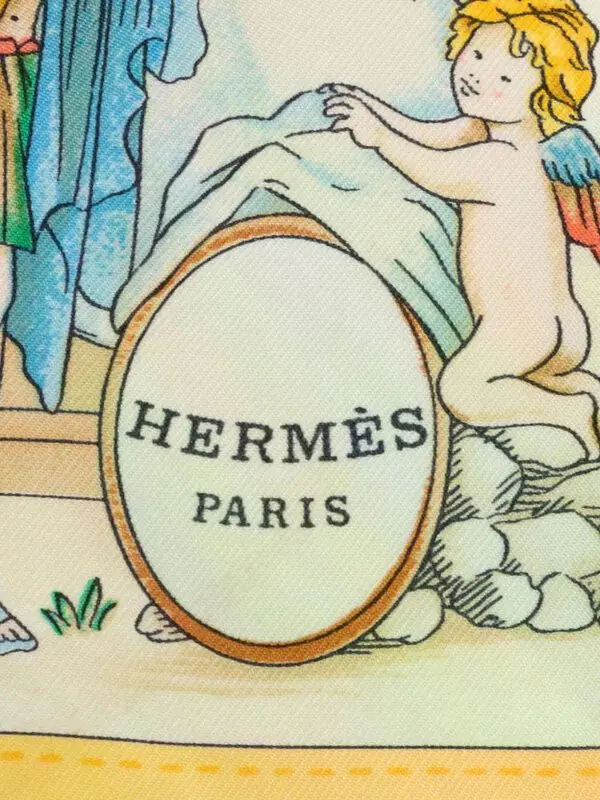 Hermès 1990-2010 Costumes Civils Actuels Silk Scarf 90 Scarves - Blue