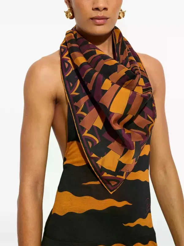 Emilio Pucci Baiadera Print Triangle Scarf