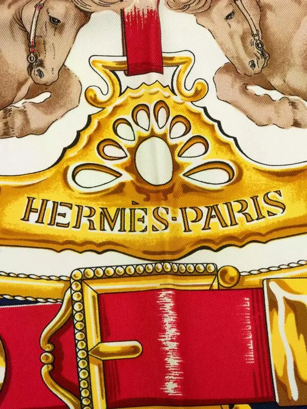 Hermès 1999-2007 Chevaux De Trait Silk Scarf 90 Scarves