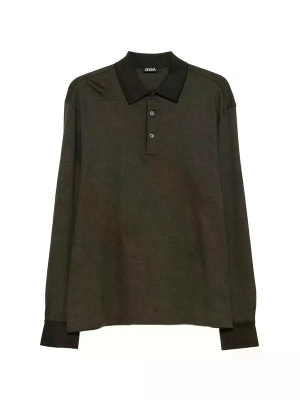 Zegna Long-sleeve Polo Shirt - Green