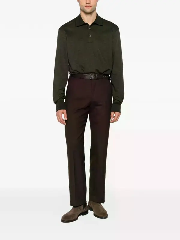 Zegna Long-sleeve Polo Shirt - Green