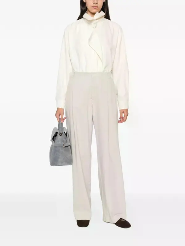 AIN AMOR Pleated Wide-leg Trousers