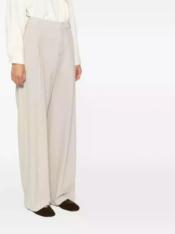 AIN AMOR Pleated Wide-leg Trousers
