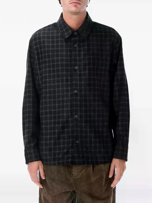 A.p.c. Check-pattern Button-up Shirt - Black