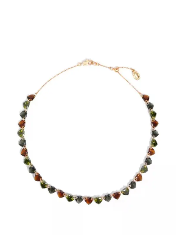 Bimba Y Lola Multicolor Heart Crystals Necklace