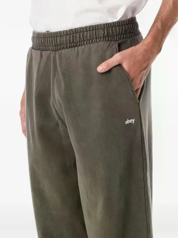Obey Logo-print Track Pants - Green