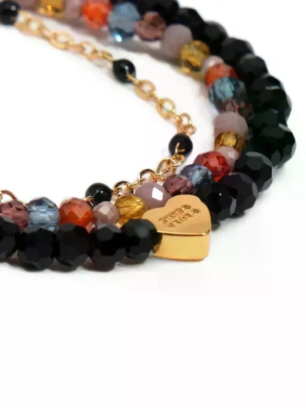 Bimba Y Lola Triple Chain Bracelet With Stones And Crystals