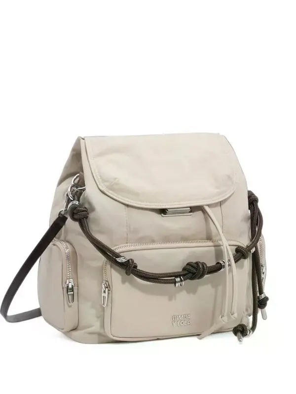 Bimba Y Lola Large Stone Cotton Pocket Backpack