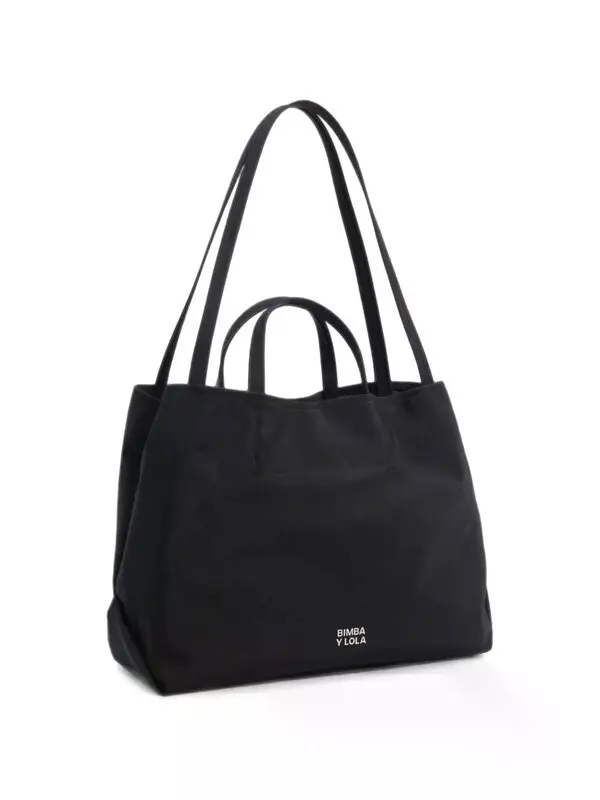 Bimba Y Lola Large Nylon Shopper Bag - Black