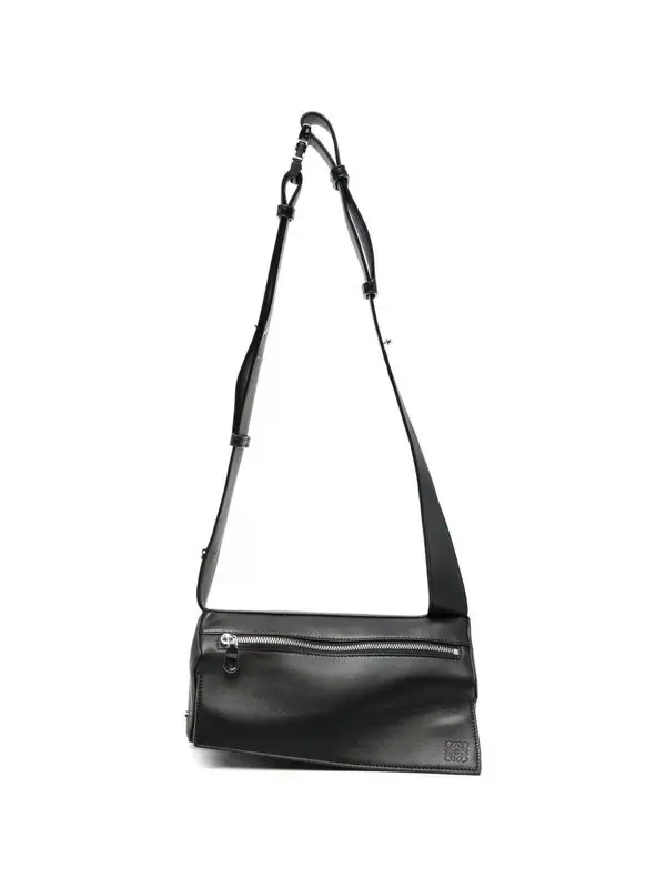 Loewe Puzzle Leather Shoulder Bag - Black