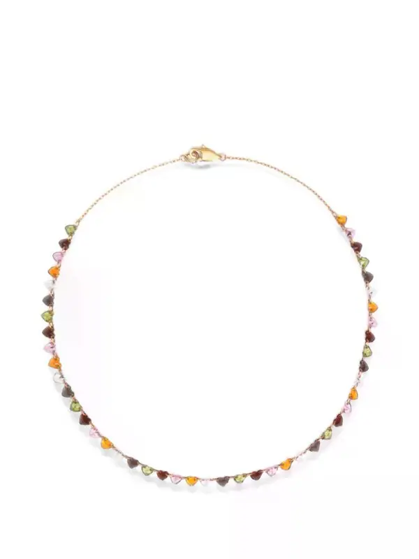 Bimba Y Lola Multicolor Heart Crystals Necklace