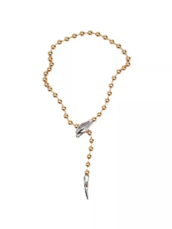 Bimba Y Lola Chain Necklace With Snake Head - Gold