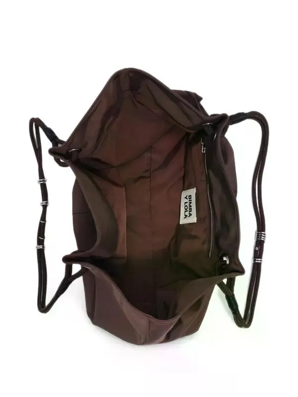 Bimba Y Lola Mocha Nylon Maxi Shopper Bag