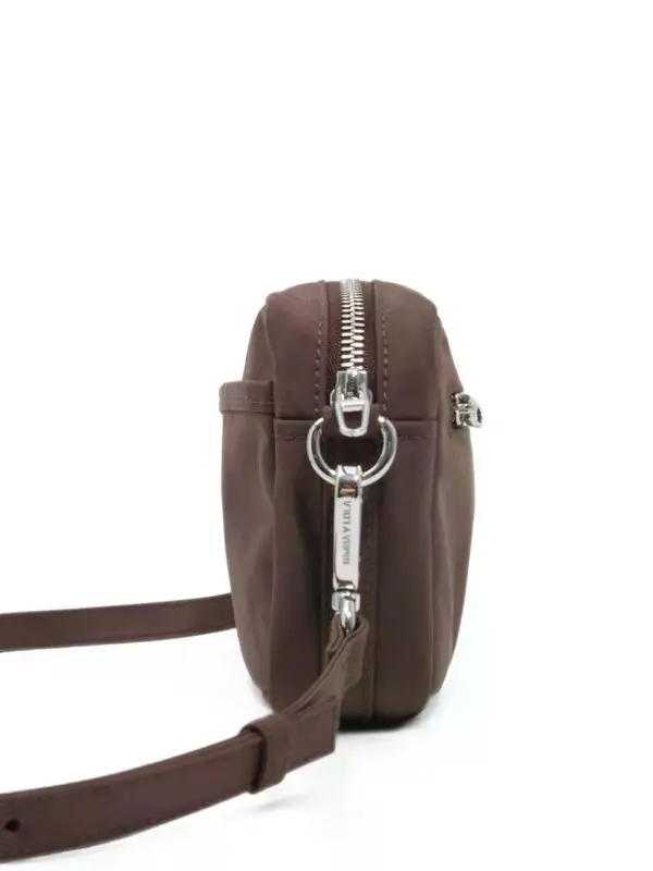 Bimba Y Lola Small Mocha Nylon Crossbody Bag