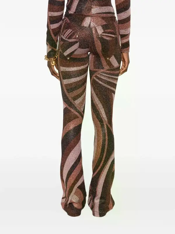 Emilio Pucci Iride-print Glitter-effect Trousers