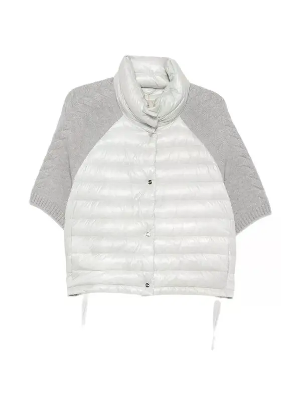 Herno Quilted Knit-sleeve Jacket