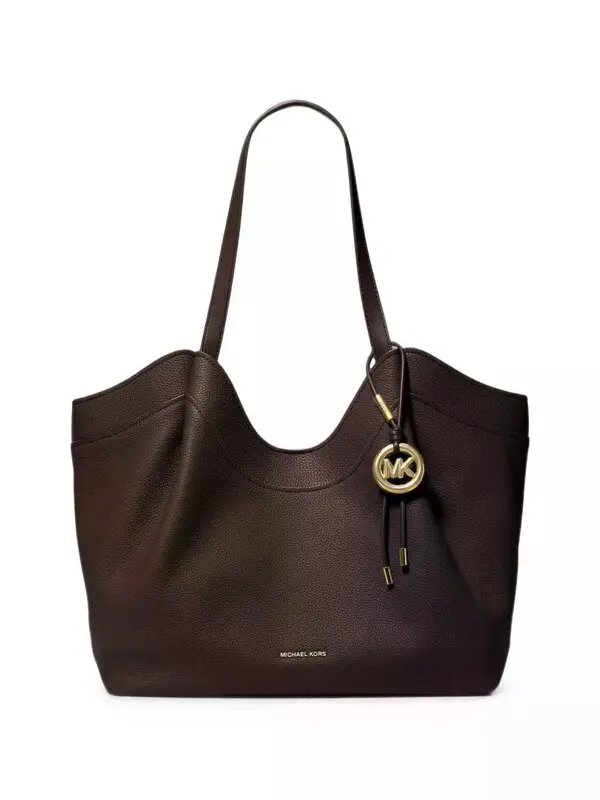 Michael Kors Logo-charm Pebbled Leather Tote Bag
